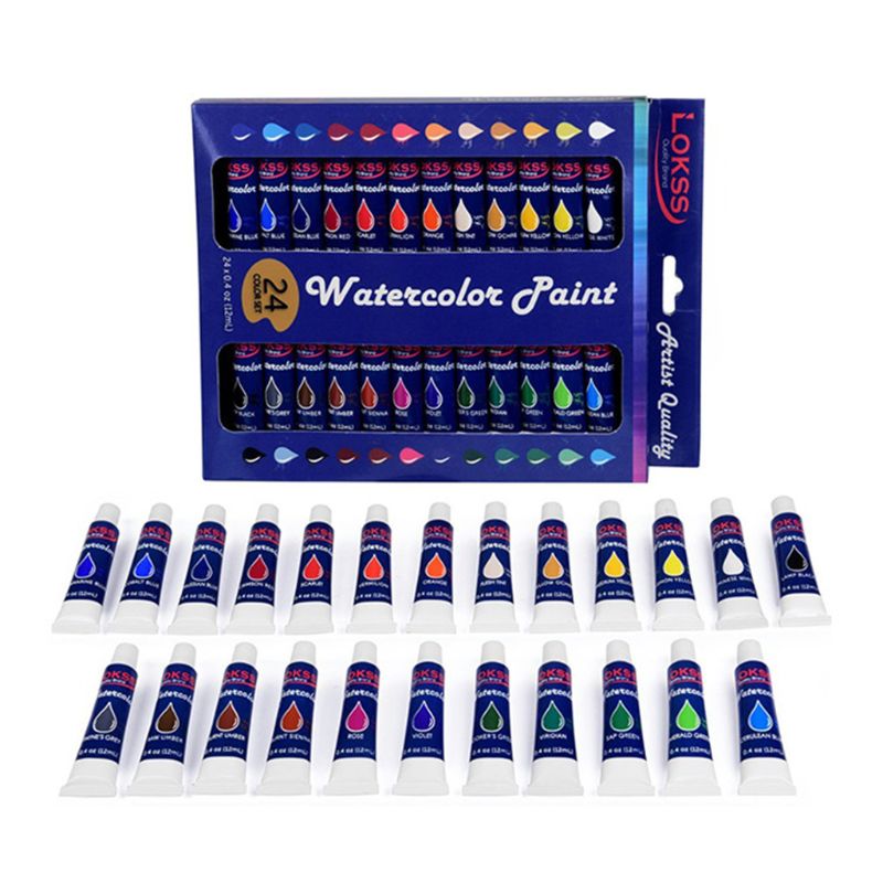 24 Color Set of Art Oil Paint in Large 12mL Tubes ... – Grandado