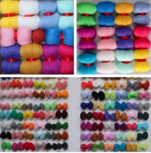 12pcs 12 Colors 5g Wool Fibre Roving For DIY Needl... – Grandado