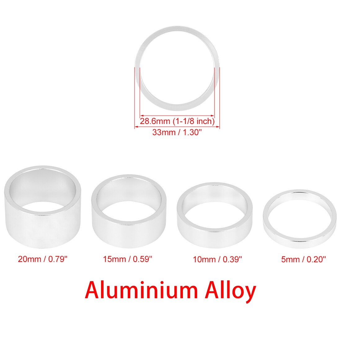 X Autohaux Fiets Headset Spacer Fit 28.6Mm Stuurpe... – Grandado