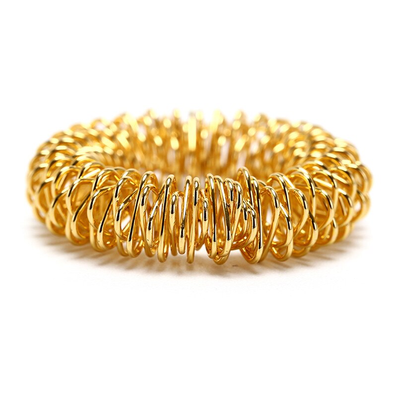 5Pcs Silver/Gold Massage Acupuncture Finger Rings ... – Grandado