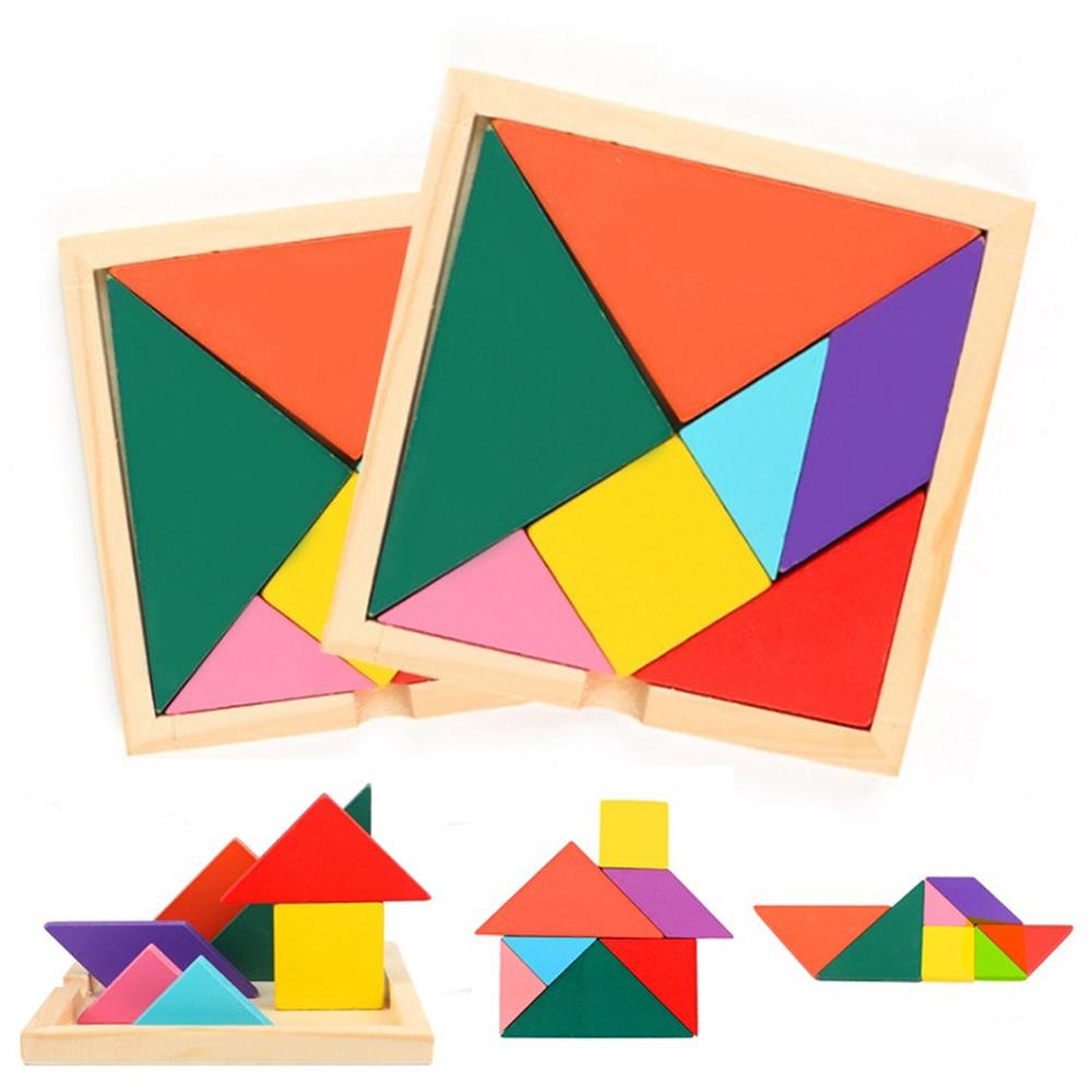 Wooden Tangram, 7 Pcs Puzzle Game for Childhood Ge... – Grandado