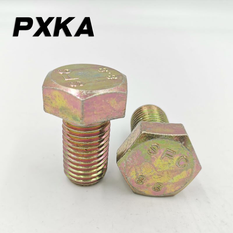 M20 8.8 grade color zinc hexagonal bolt screw M20*... – Grandado