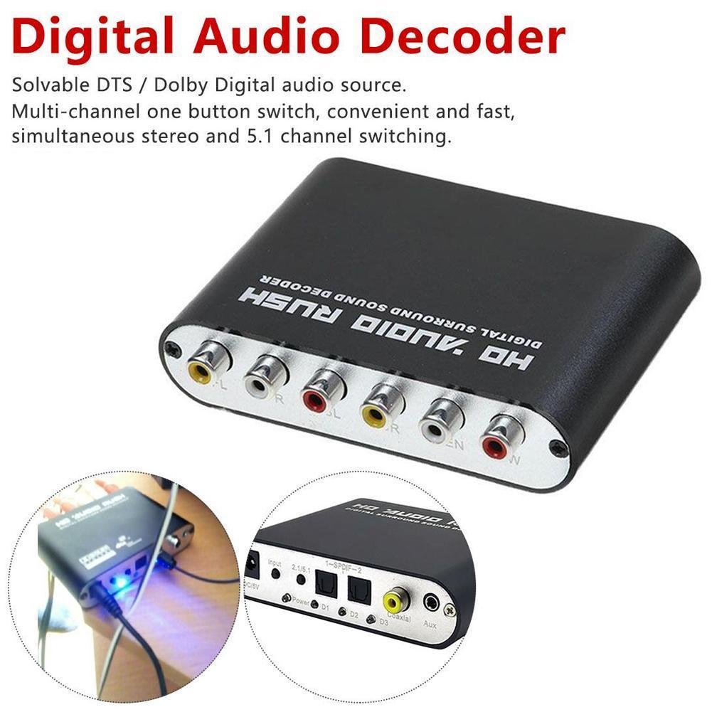 5.1 Ch Audio Decoder Spdif Coaxiale Rca Dts AC3 Op... – Vicedeal