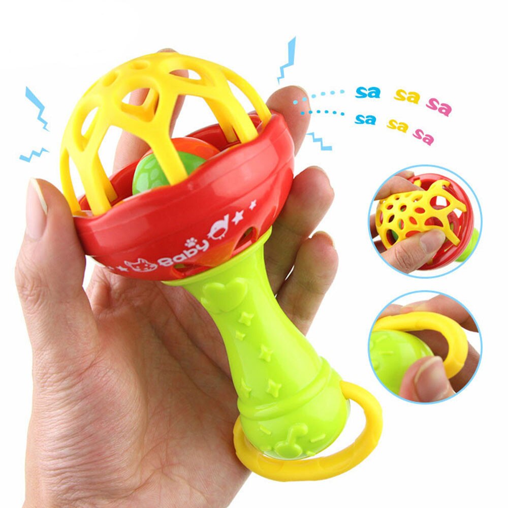 Baby Toys Macaron Soft Rattle Toy Baby Teether Toy... – Grandado