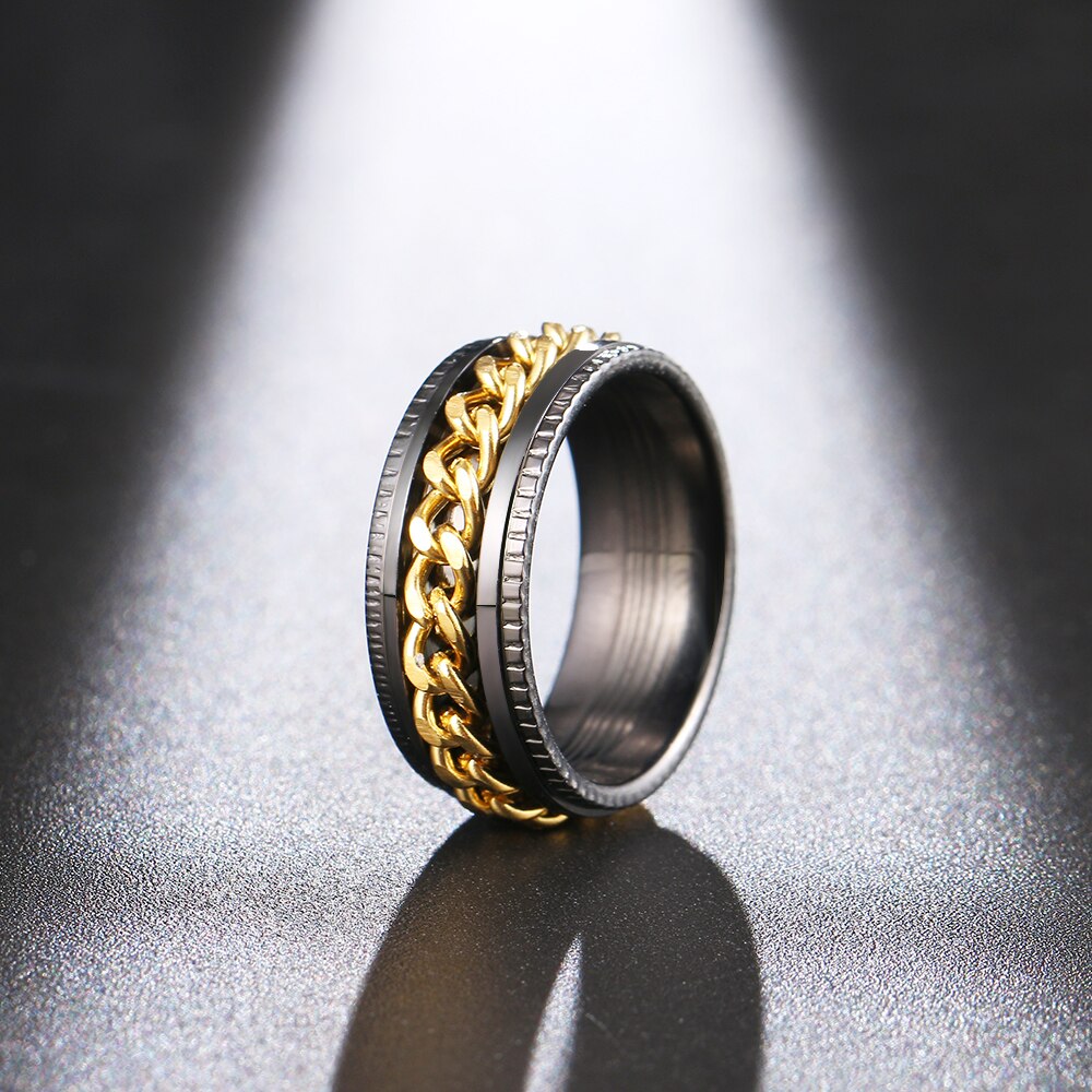 Mens Spinner Rings, Figit Rings for Anxiety, Stain... – Grandado