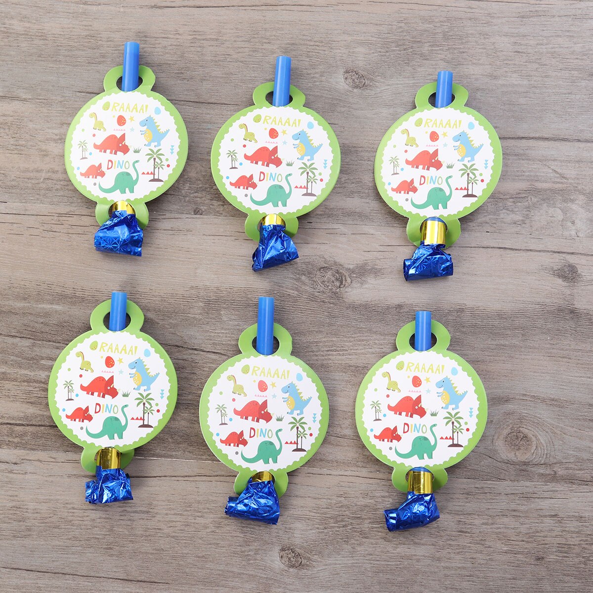 6 Pcs Blowout Whistle Patterned Disposable Blowing... – Grandado