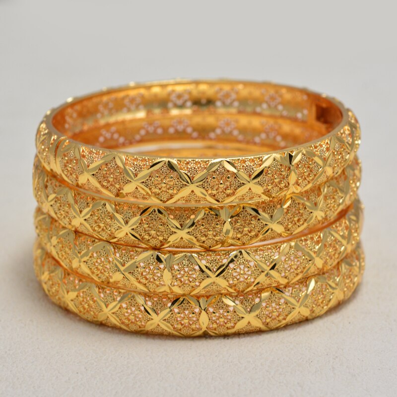 4Pcs Dubai Arab Gold Color Ethnic Bracelet&Ban... – Grandado