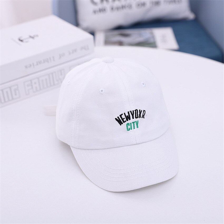 Ins Kids Baseball Cap Letter Embroidery White Blac... – Vicedeal