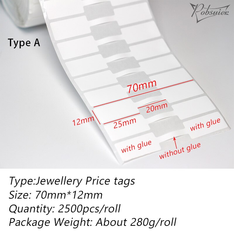 2000Pcs/Roll Labels Barbell Printer Compatible Jew... – Vicedeal