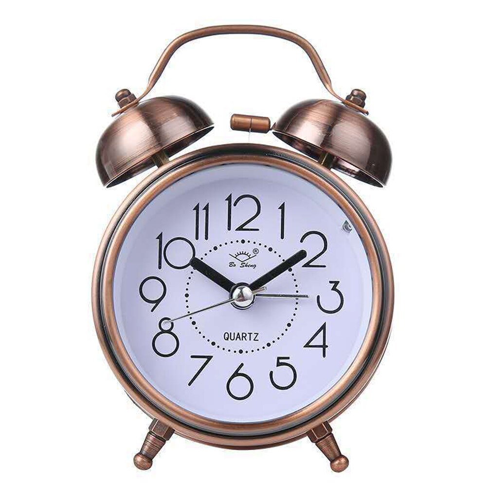 Retro Alarm Clock Silent Pointer Clocks Round Numb... – Vicedeal
