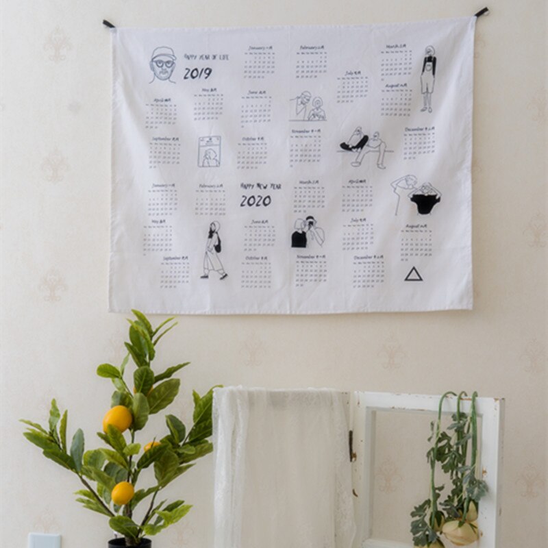 Big Size And Calendar Fabric Printed Wall Calendar... – Grandado