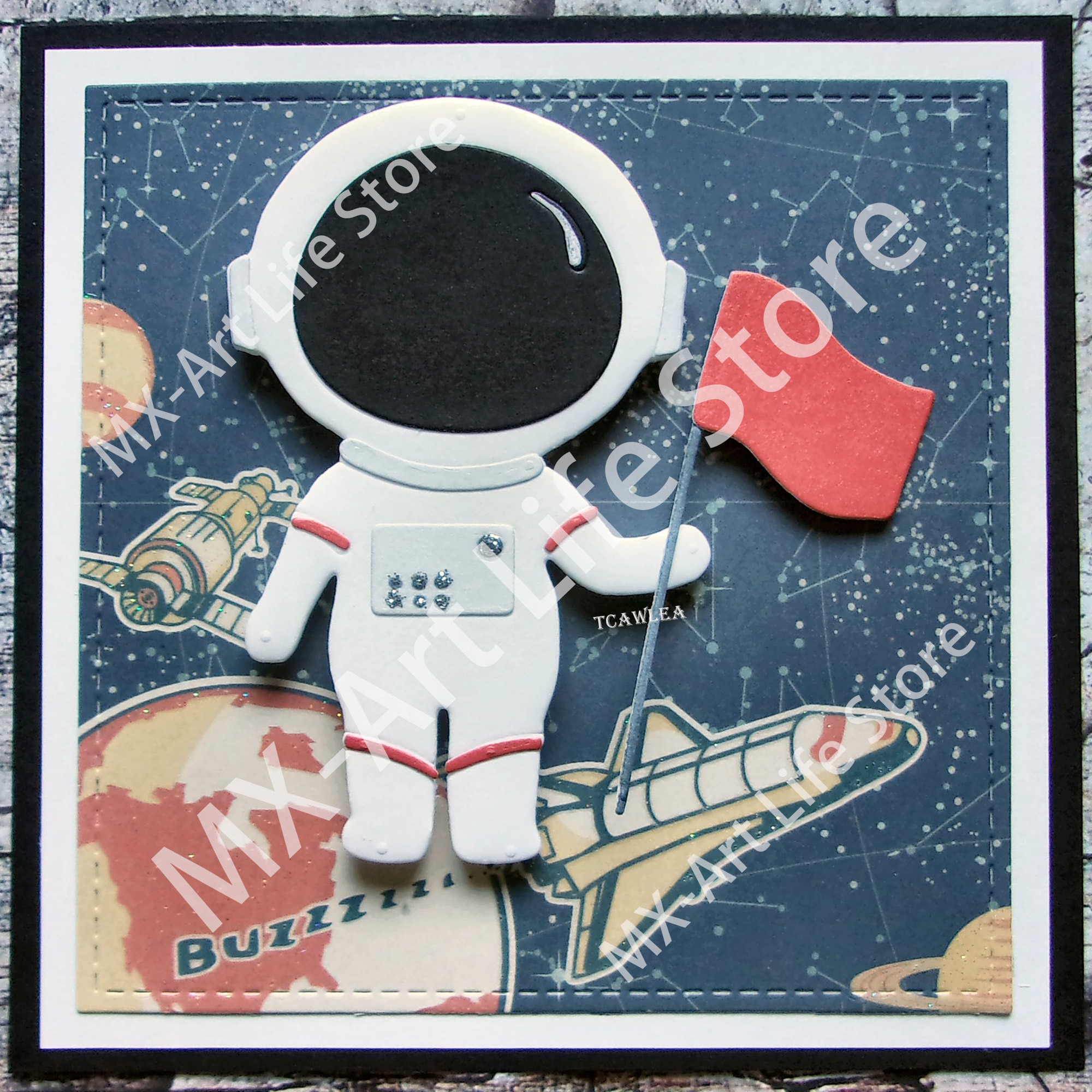 Astronauts Metal Cutting Dies Boy and Girl Stencil... – Grandado