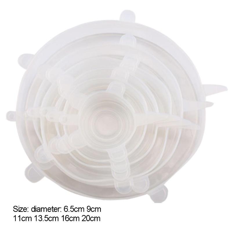 6pcs Fresh Covers Reusable Silicone Expandable Air... – Vicedeal
