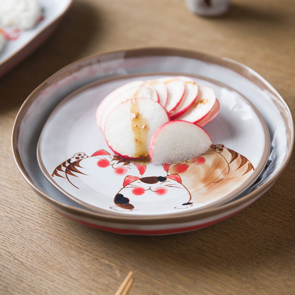 Japanese Handmade Series Ceramic Plate Tableware C... – Grandado