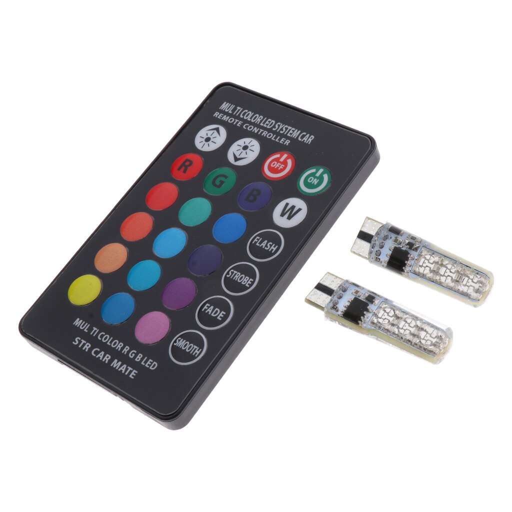 2 Stuks T10 5050 6SMD Led Rgb Lamp Afstandsbedieni... – Vicedeal