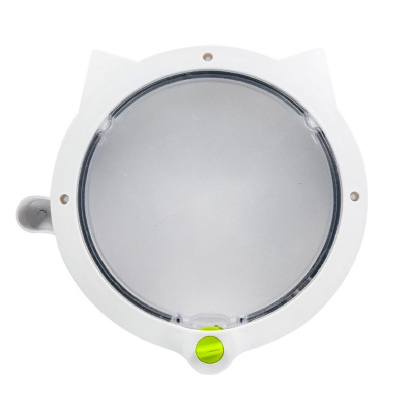 Small Round Cat Door with 4-way Lock Pet Plastic Window Lockable Safe ...