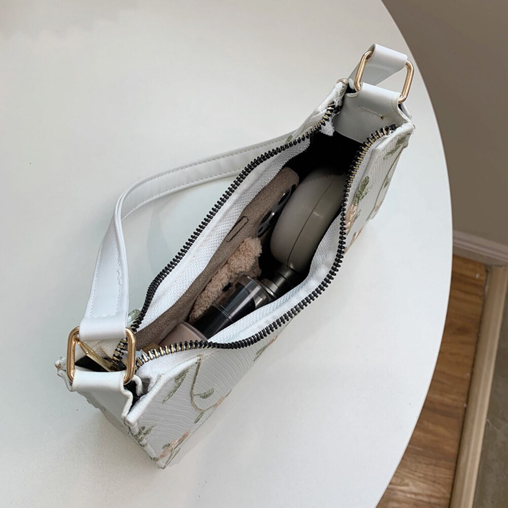 Women PU Lace Stitching Floral Embroidery Small To... – Grandado