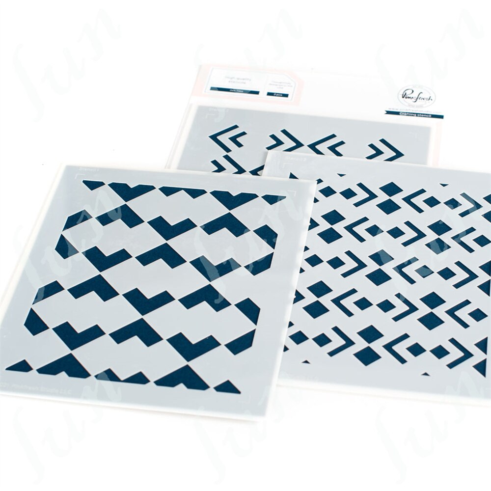 Geo Tiles Metal Cutting Dies Foil Stencils Set Diy... – Grandado