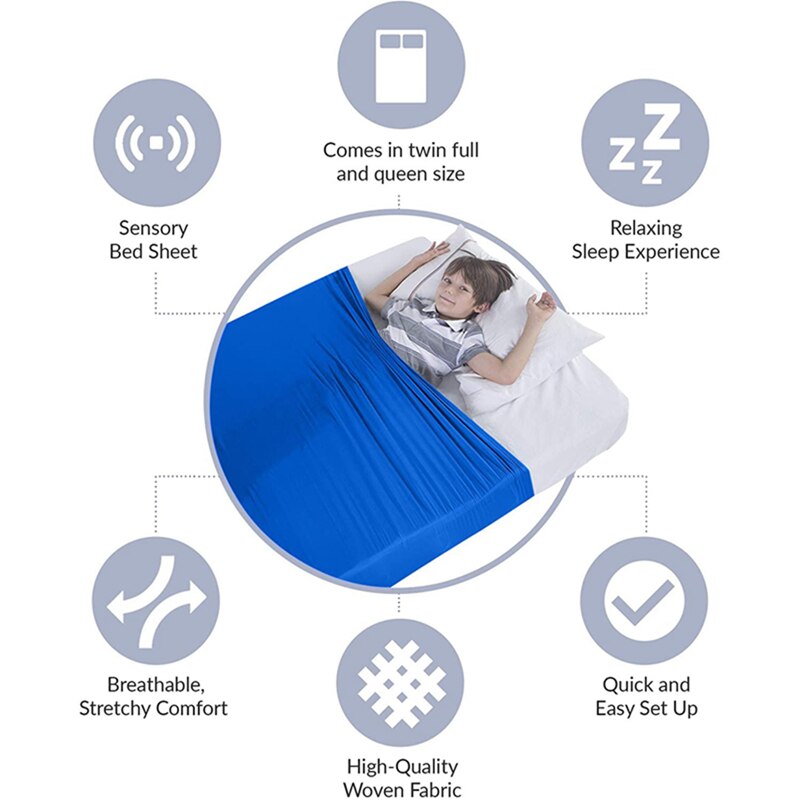 Sensory Bed Sheet Breathable Stretchy Compression Grandado 0610