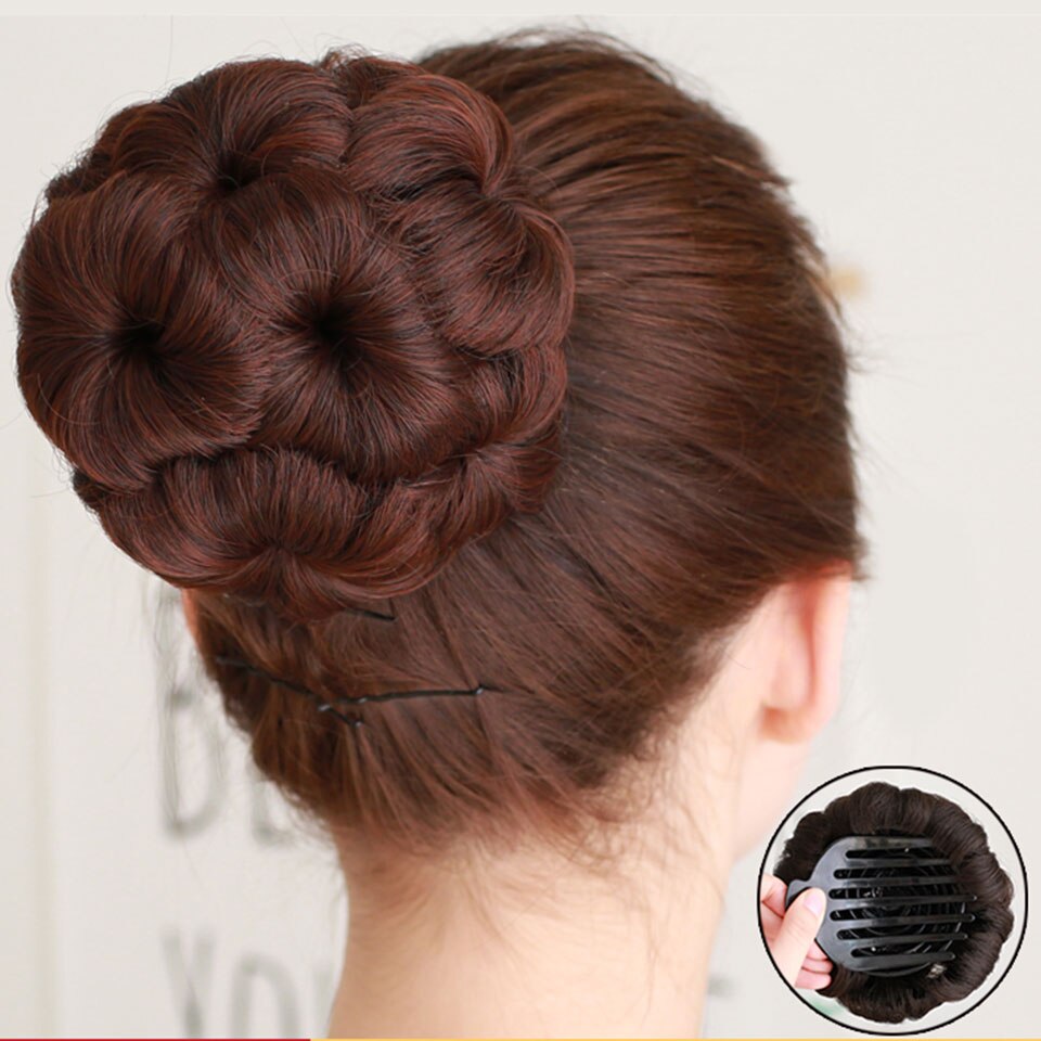 WTB Women Chignon Hair Bun Donut Clip In Hairpiece... – Vicedeal