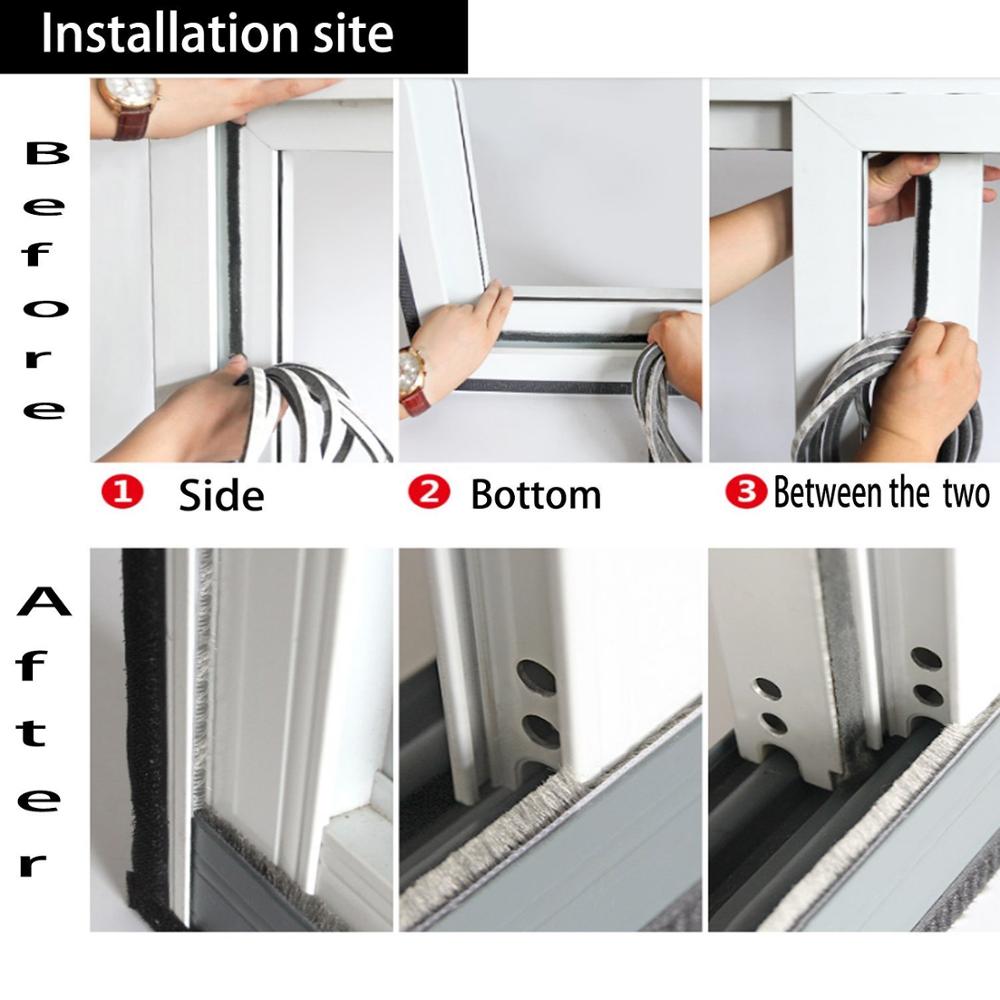 1 meter borstel tochtstrips Zelfklevende Stapel Af... – Vicedeal