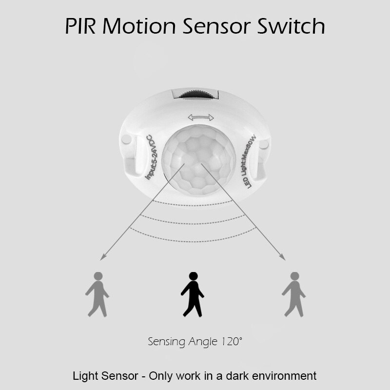 DV5-12V 3A Smart Pir Motion Sensor Switch Verstelb... – Grandado