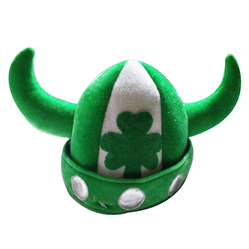 91AD Irish Cow Horn Hat Saint Patricks Day Shamroc... – Vicedeal