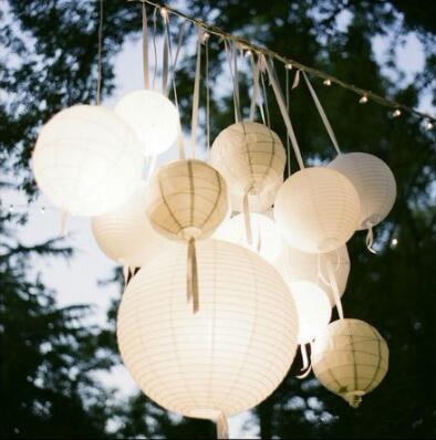10pcs/lot Beige color Chinese Paper lanterns Round... – Grandado