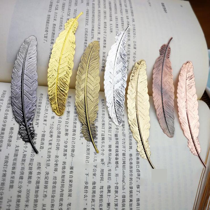 1pc Retro Feather Metal Bookmark Beautiful Cool Bo... – Vicedeal