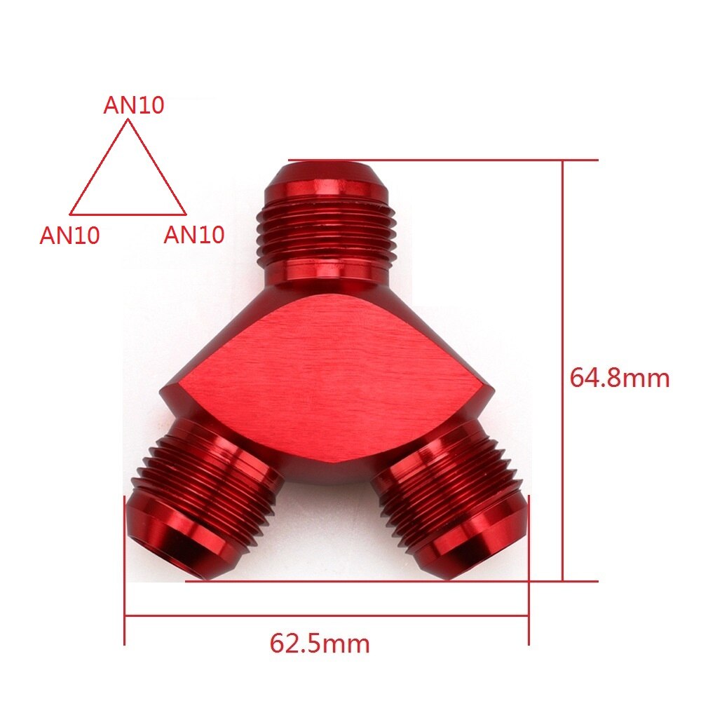 AN6 AN8 AN10 Aluminium Y Type Tee Olie Slangkoppel... – Grandado