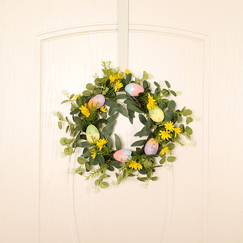 Easter Egg Wreath Front Door Spring Garland 35/40c... – Grandado