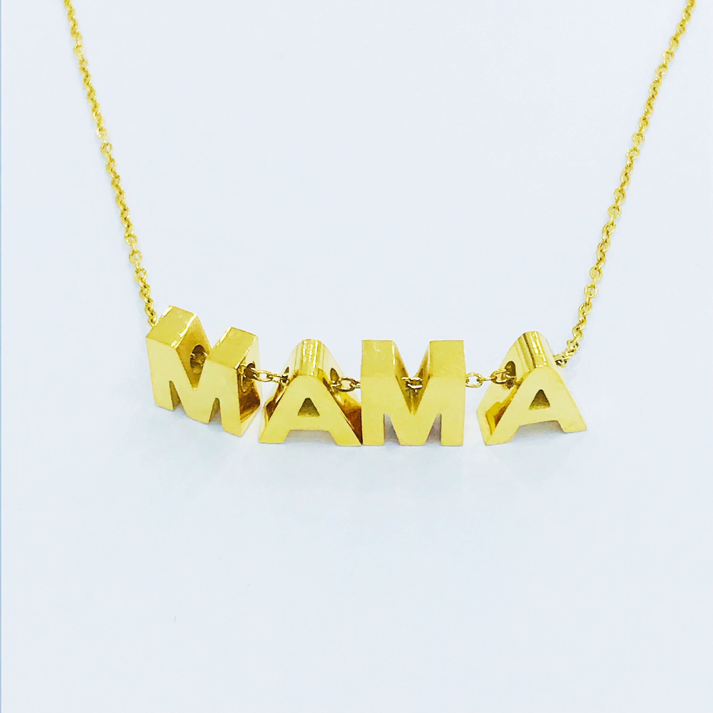 Delicate Letter Mama Necklace Mothers Love Initial... – Grandado