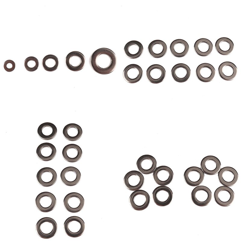 460 Stks/pak M3 M4 M5 M6 M8 Rvs Sluitring Plain Wa... – Vicedeal