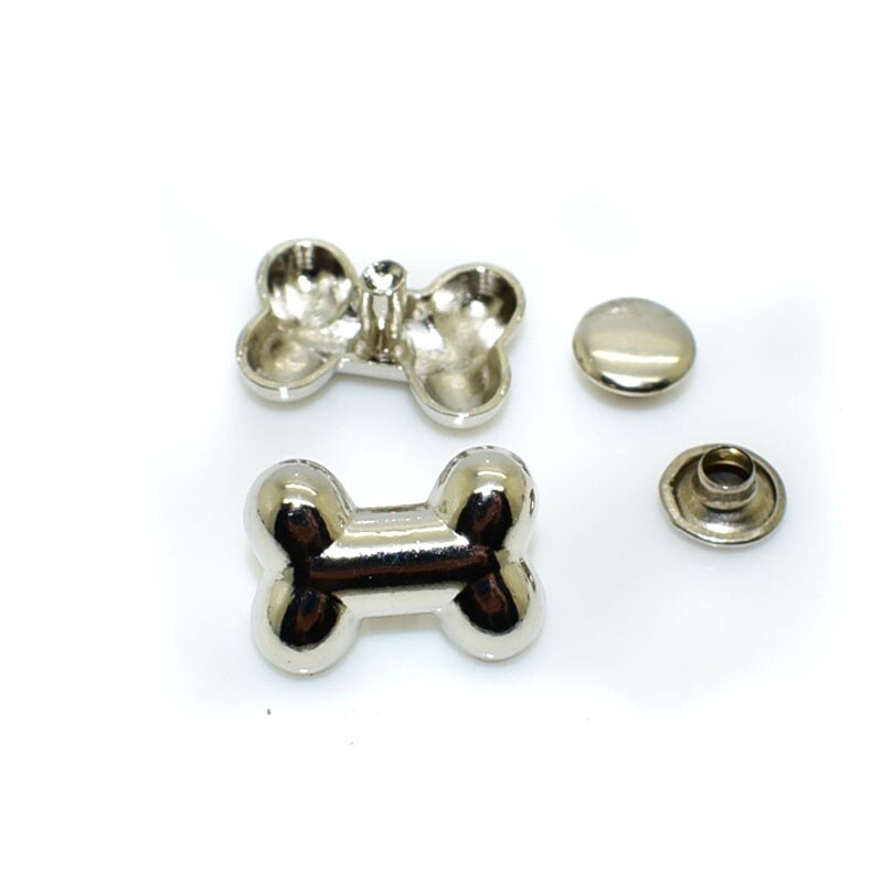 30set Silver Plated Bone Dog Rivet Studs Spikes Pu... – Vicedeal