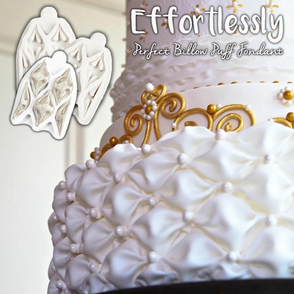 Easy Fabric Puff Silicone Mold DIY Sugarcraft Clay... – Vicedeal