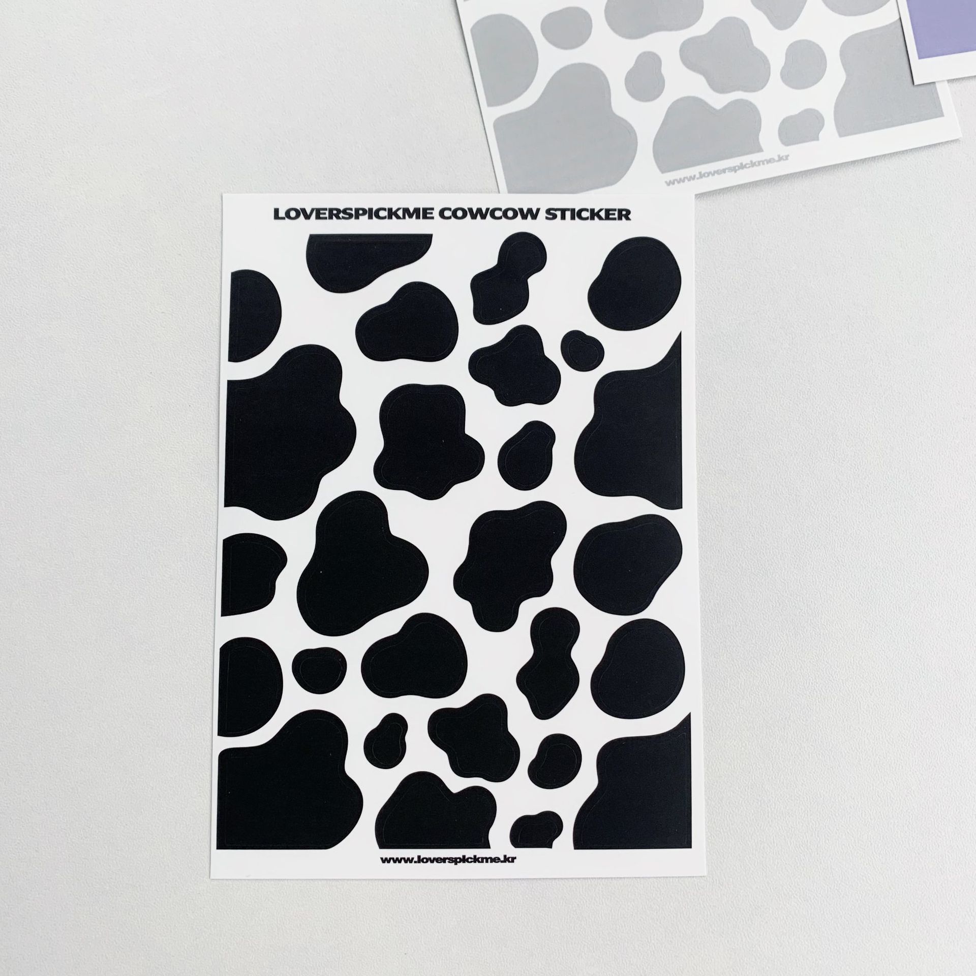 Korea Black White Color Milk Pattern Stickers Deco... – Vicedeal
