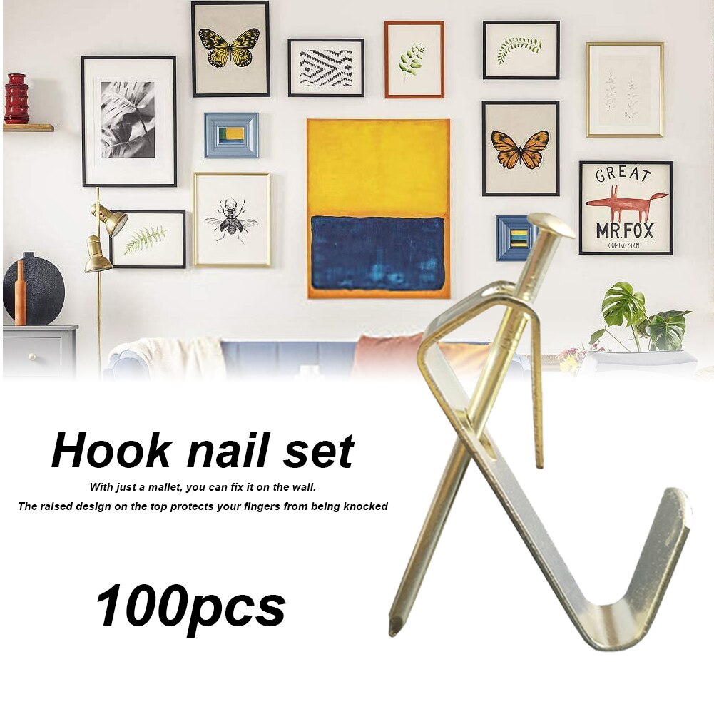 100Pcs Installeren Met Nagels Fotolijst Haak Heavy... – Grandado