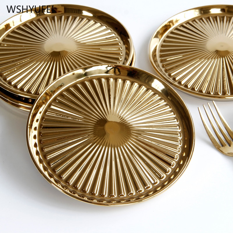 Direct marketing ceramic filter plate gold plated ... – Grandado