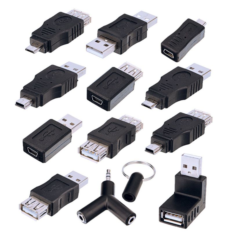 12 Stks/set Usb Adapters Set Plug-En-Play Draagbar... – Grandado