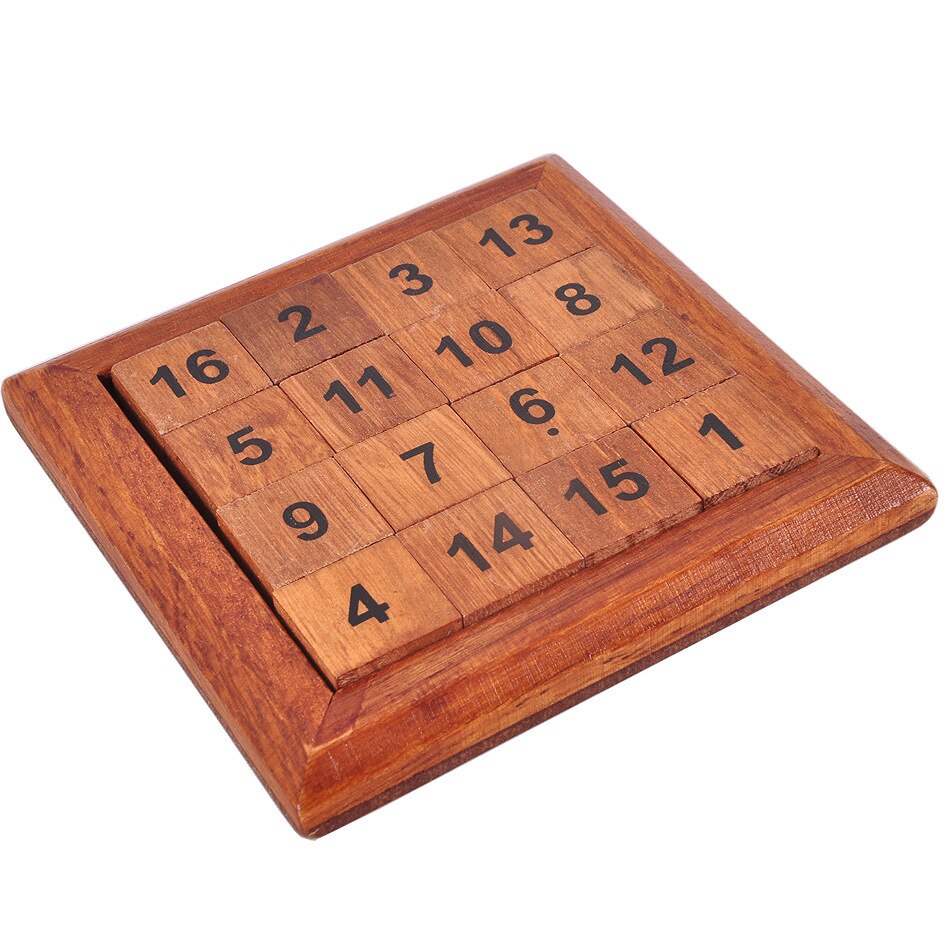 Classic Wooden IQ Math Sixteen grids Brain Teaser ... – Grandado