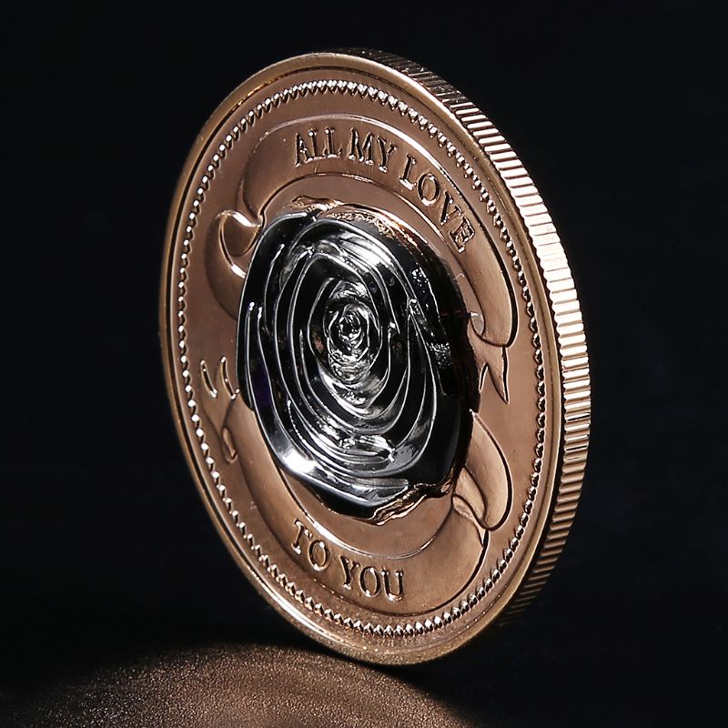 Three-dimensional rose love Commemorative Coin Col... – Vicedeal