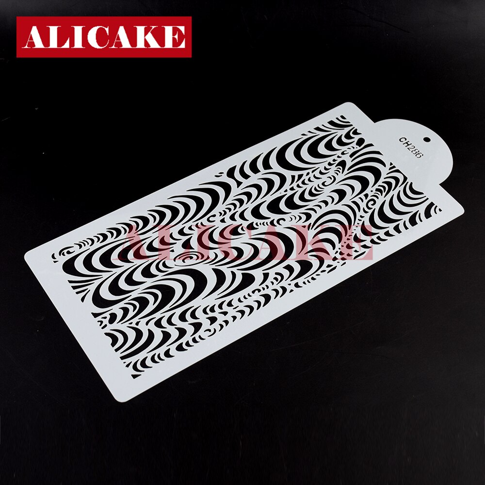 Cake Stencil Template Ripple Shape Pattern Wedding... – Vicedeal