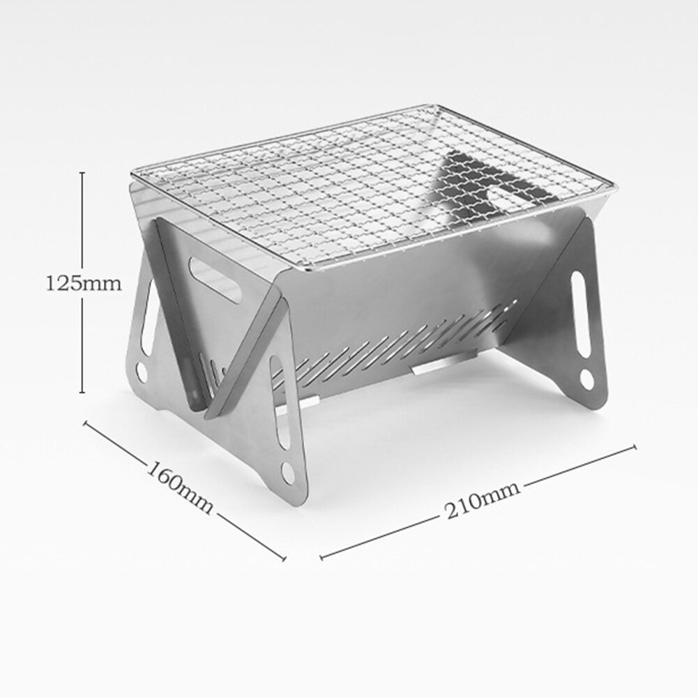 Outdoor Folding BBQ Grill Portable Stainless Steel... – Grandado