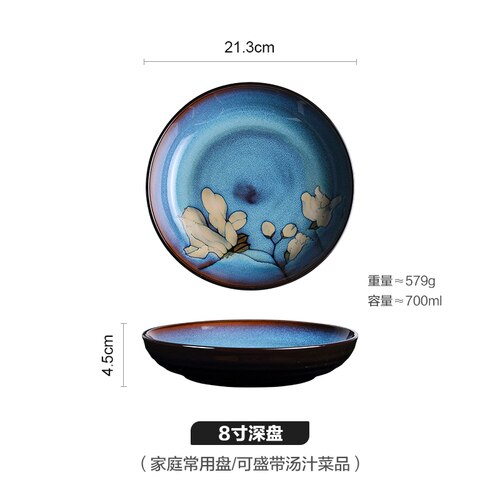 Hand-painted Kiln-changed Nordic Tableware Househo... – Grandado