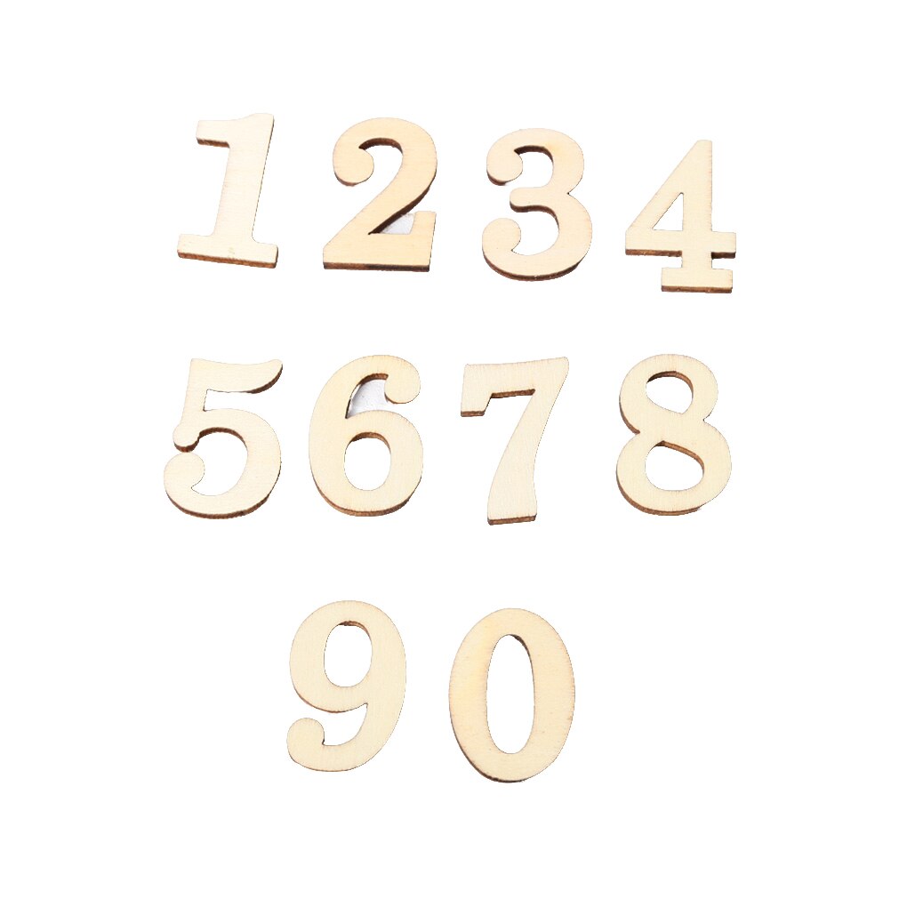 100 Pack Party Mini Wooden Numbers Unfinished Sign... – Vicedeal