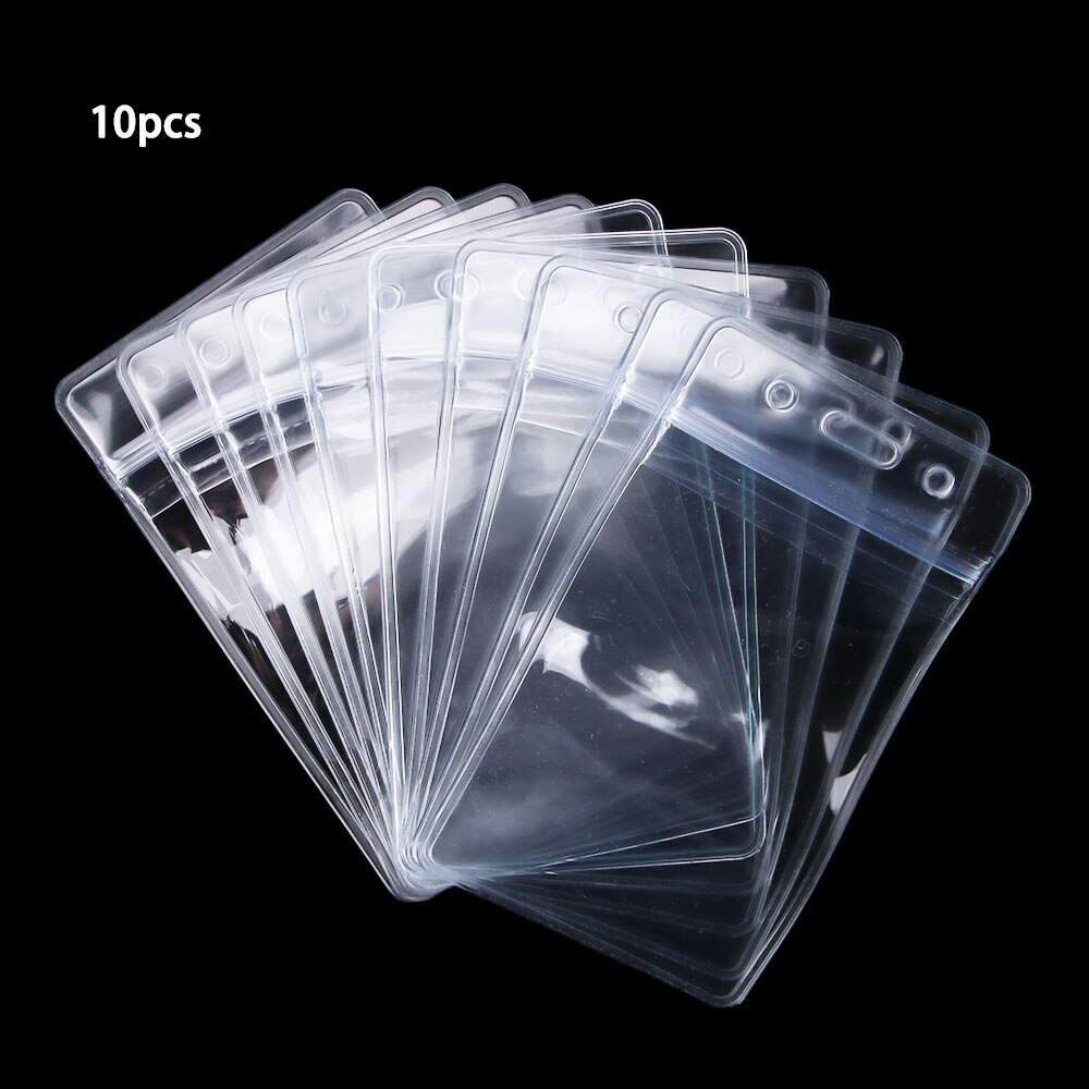 10Pcs Transparent Badge Holder Vinyl Plastic Clear... – Vicedeal