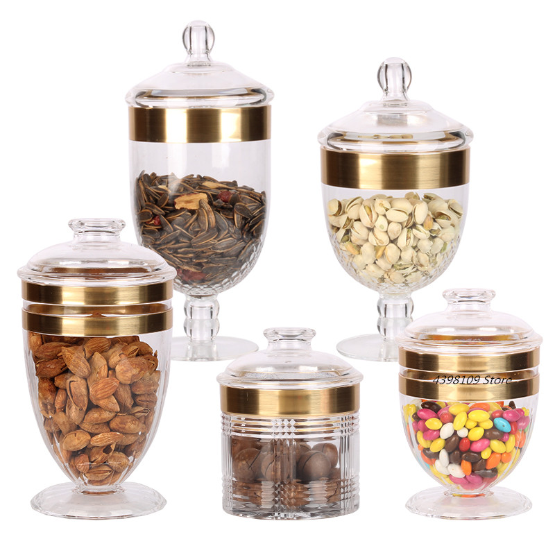 Candy jar European acrylic transparent plastic sto... – Grandado