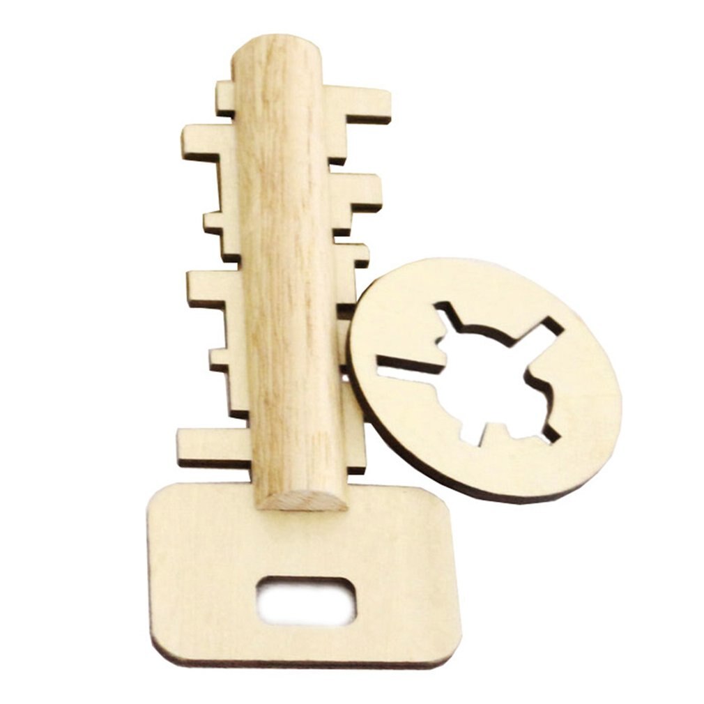Handmade Wooden Unlock Puzzle Key Lock Classical K... – Grandado