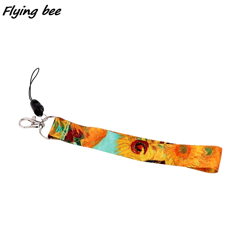 X1920 Van Gogh Art Sunflower Short Lanyards Id Bad... – Vicedeal