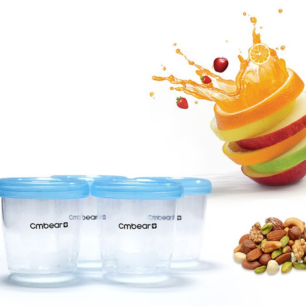 4pcs/set 180ml Baby Food Storage Set Cup Breast Mi... – Vicedeal